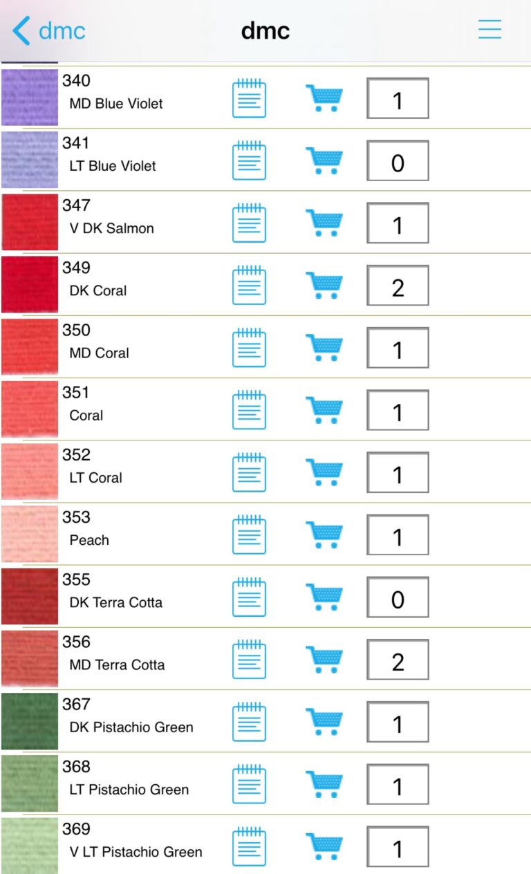 DMC刺繍糸の在庫管理ができるアプリ「Xstitcher」 | クロスステッチノート